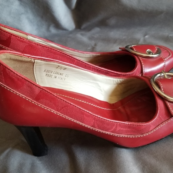 Coach | Shoes | Red Vintage Coah Heels | Poshmark